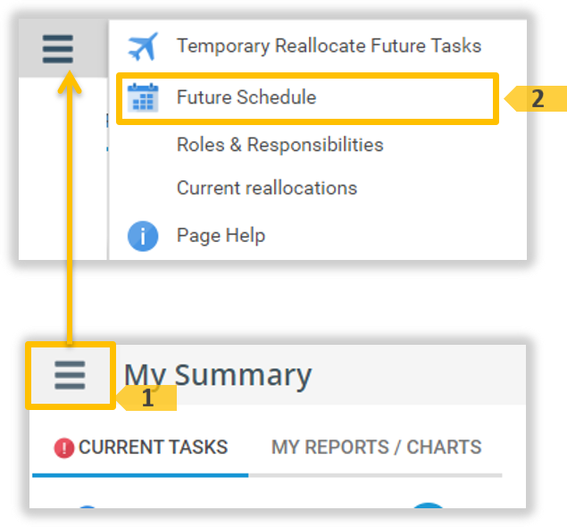 Option 2: Hover over (or click) the User Icon 4 . The User window ...
