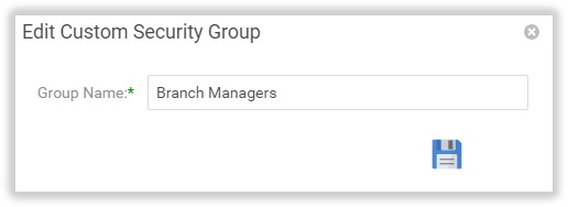 The 'Edit Security Group' window