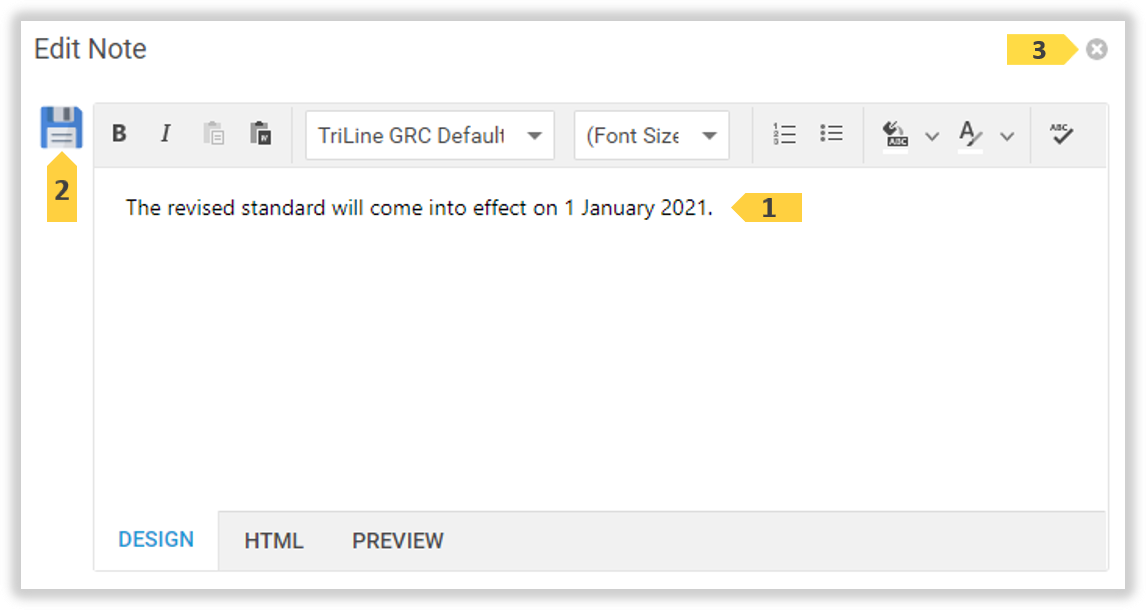 The 'Edit Note' icon